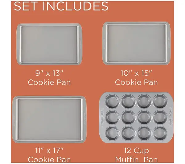 FARBERWARE 4-piece Nonstick Bakeware Set