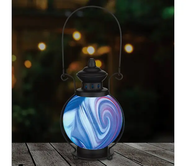 REGAL ART & GIFT Swirl Led Lantern Purple