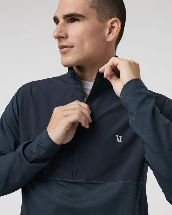Vuori Sunday Element Half Zip Jacket - Ink Heather