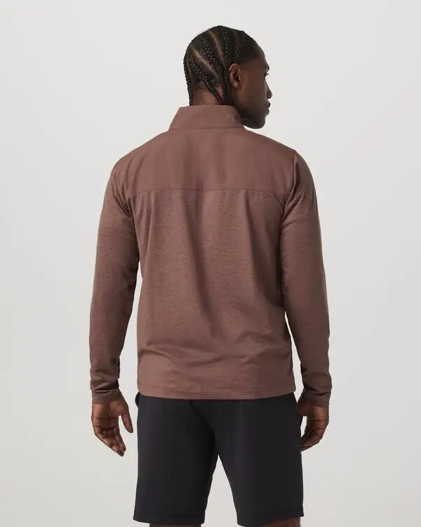Vuori Sunday Element Half Zip Jacket - Sable Heather