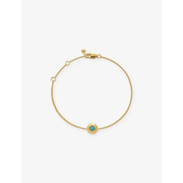 Monica Vinader December Birthstone Turquoise Bracelet - Yellow Gold