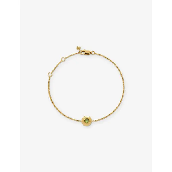 Monica Vinader August Birthstone Peridot Bracelet - Yellow Gold
