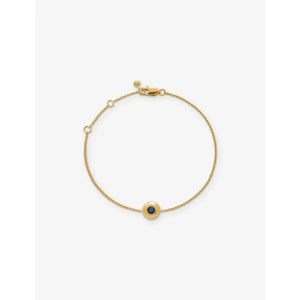 Monica Vinader September Birthstone Sapphire Bracelet - Yellow Gold