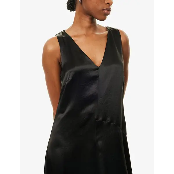 Max Mara Cima Sleeveless Satin Midi Dress