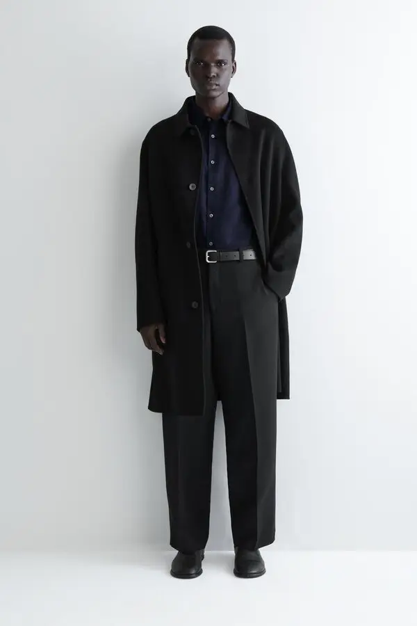 Cos Slim Tailored Poplin Shirt - Navy