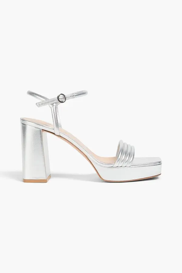 GIANVITO ROSSI Lena Platform Sandals - Silver