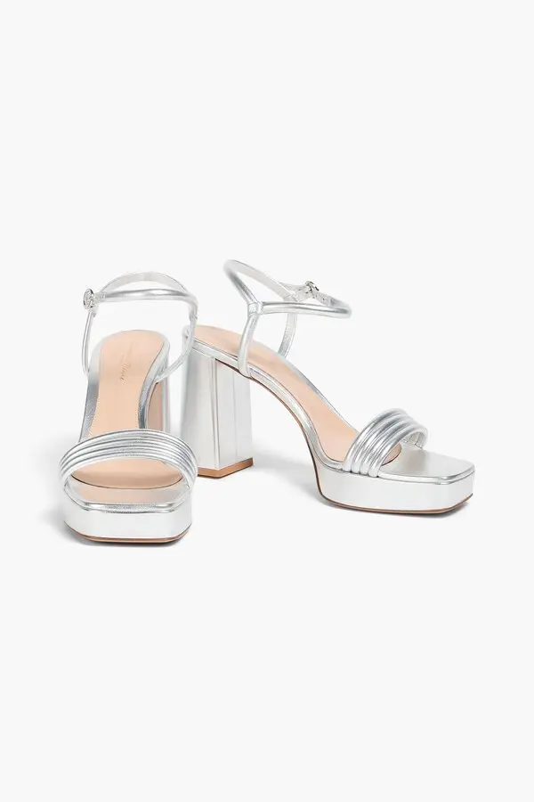 GIANVITO ROSSI Lena Platform Sandals - Silver