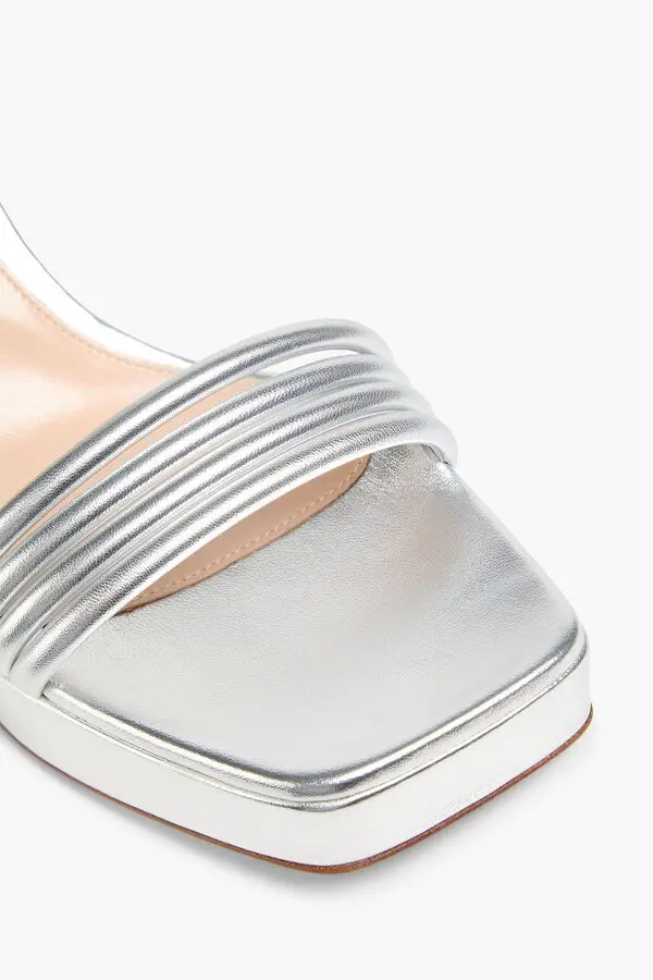 GIANVITO ROSSI Lena Platform Sandals - Silver