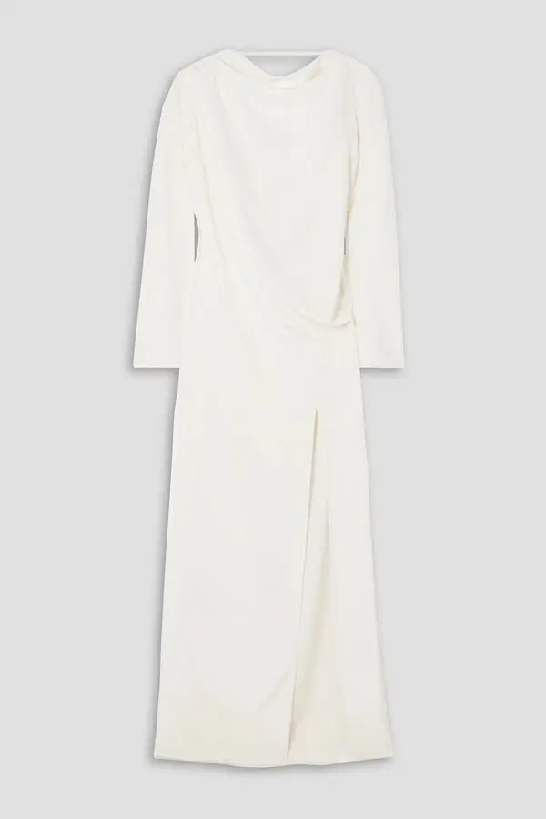 Michael Lo Sordo Draped Silk-faille Gown