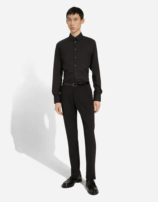 Dolce & Gabbana Stretch Cotton Gold-fit Shirt