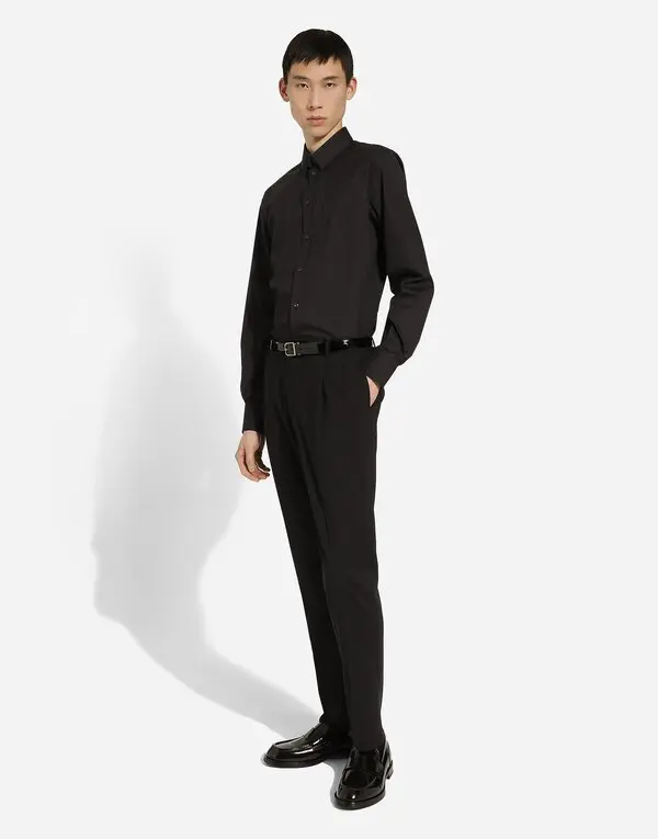 Dolce & Gabbana Stretch Cotton Gold-fit Shirt