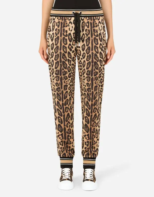 Dolce & Gabbana Leopard Print Jogging Pants - Multicolor