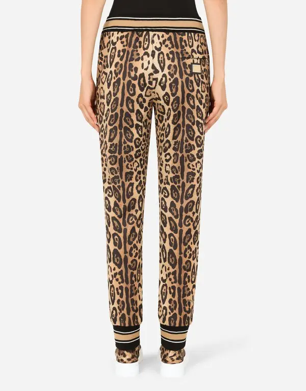 Dolce & Gabbana Leopard Print Jogging Pants - Multicolor