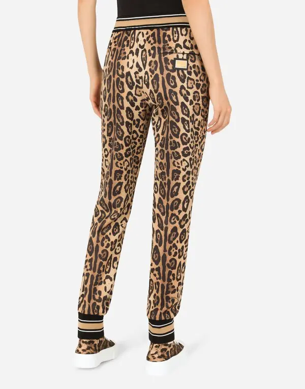 Dolce & Gabbana Leopard Print Jogging Pants - Multicolor