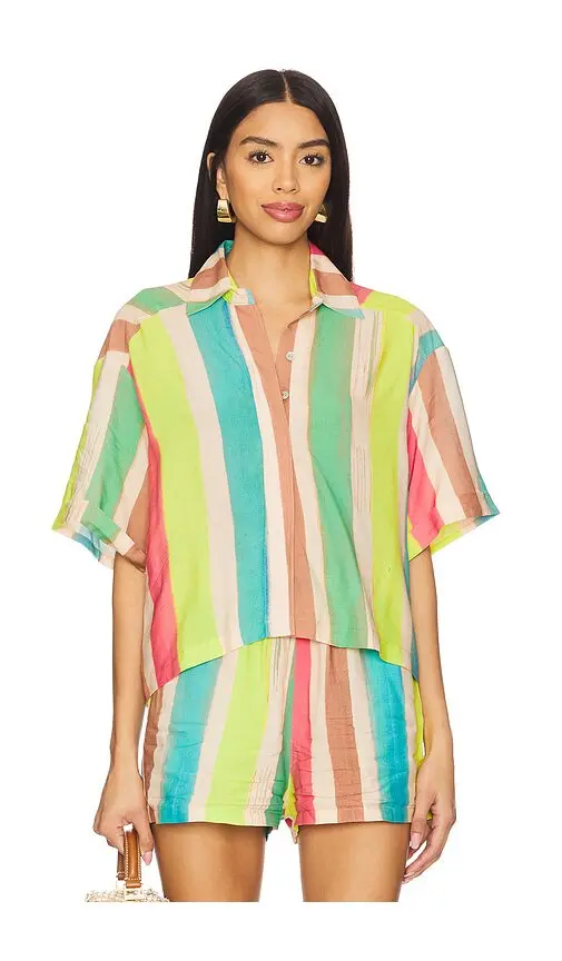 PQ SWIM Blake Button Top