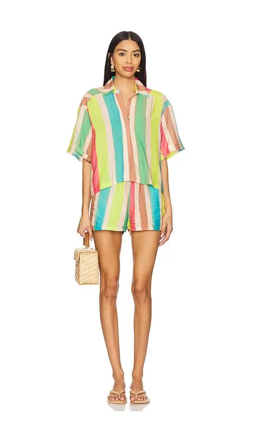PQ SWIM Blake Button Top