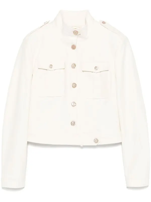 TOM FORD Stand-up Collar Cropped Jacket - Neutrals