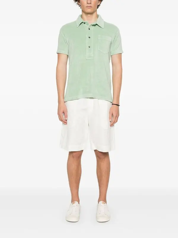 TOM FORD Towelling Short-sleeve Polo Shirt - Green