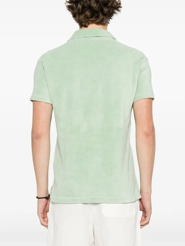 TOM FORD Towelling Short-sleeve Polo Shirt - Green