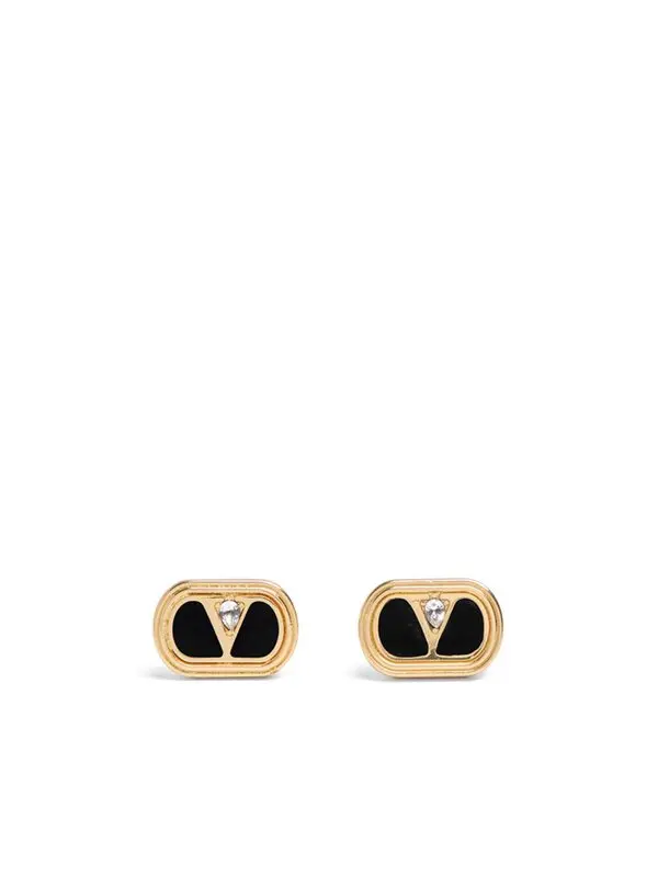 Valentino Garavani Ovalette Vlogo Signature Earrings - Gold