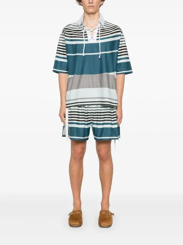 CRAIG GREEN Wave Striped Shorts