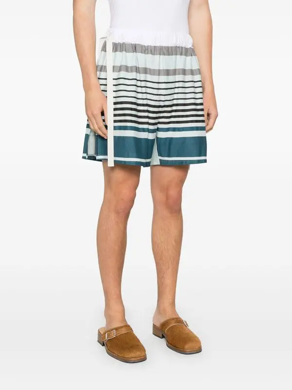 CRAIG GREEN Wave Striped Shorts
