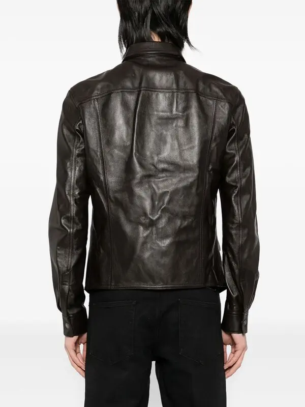 TOM FORD Button-up Leather Jacket