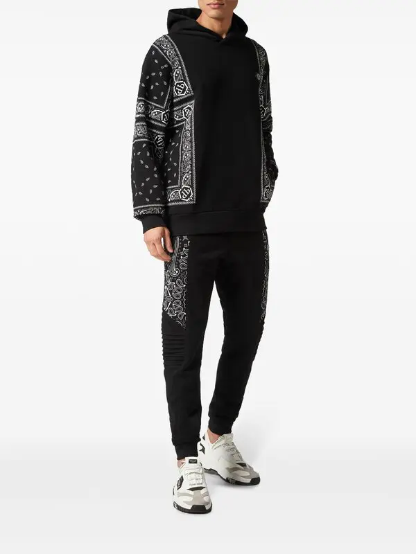 Philipp Plein Paisley-print Hoodie - Black