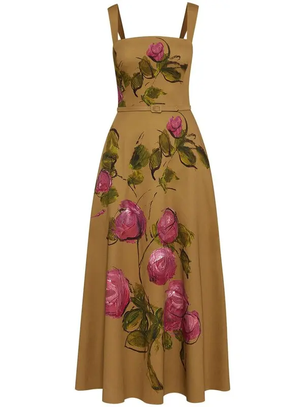 mica maxi dress Flower Print Slit Maxi Dress – Micas