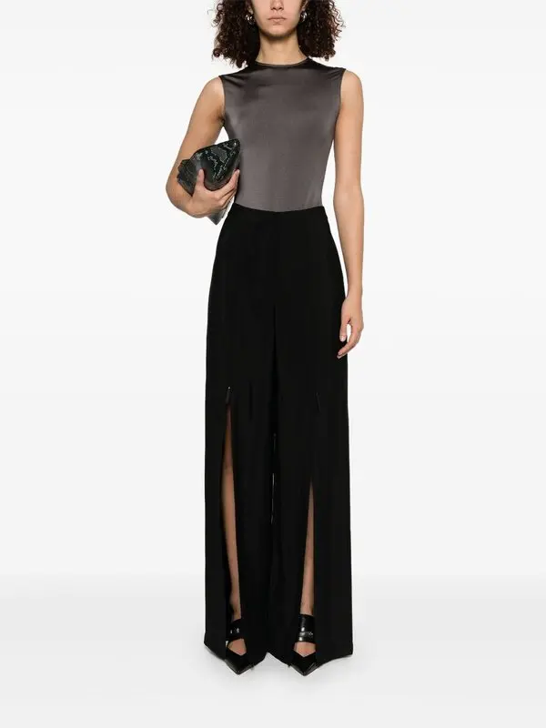 MUGLER Buckled Wide-leg Trousers