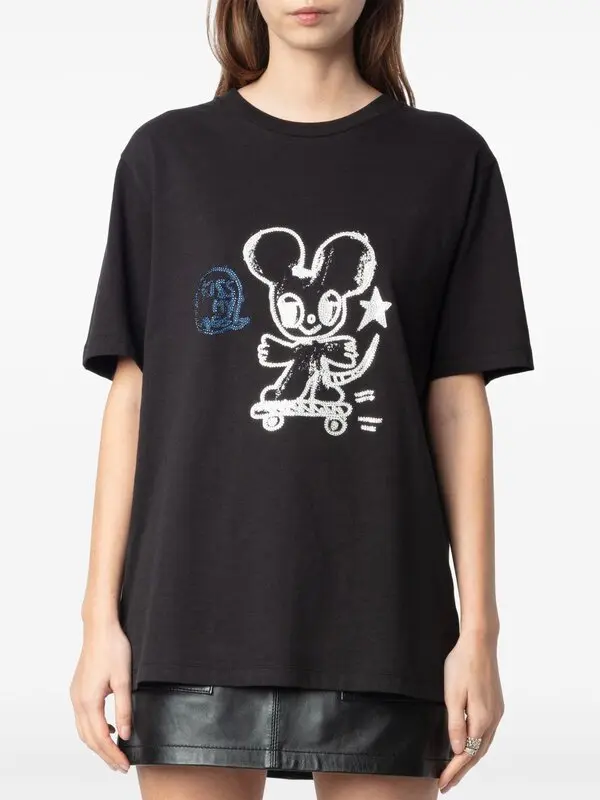 Zadig&Voltaire Edwin Happy Mouse T-shirt - Black