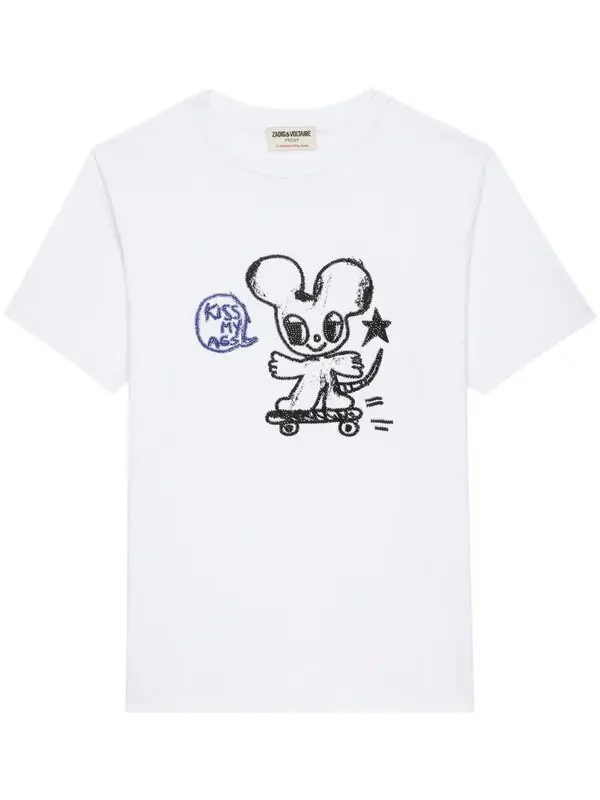 Zadig&Voltaire Edwin Happy Mouse T-shirt - White