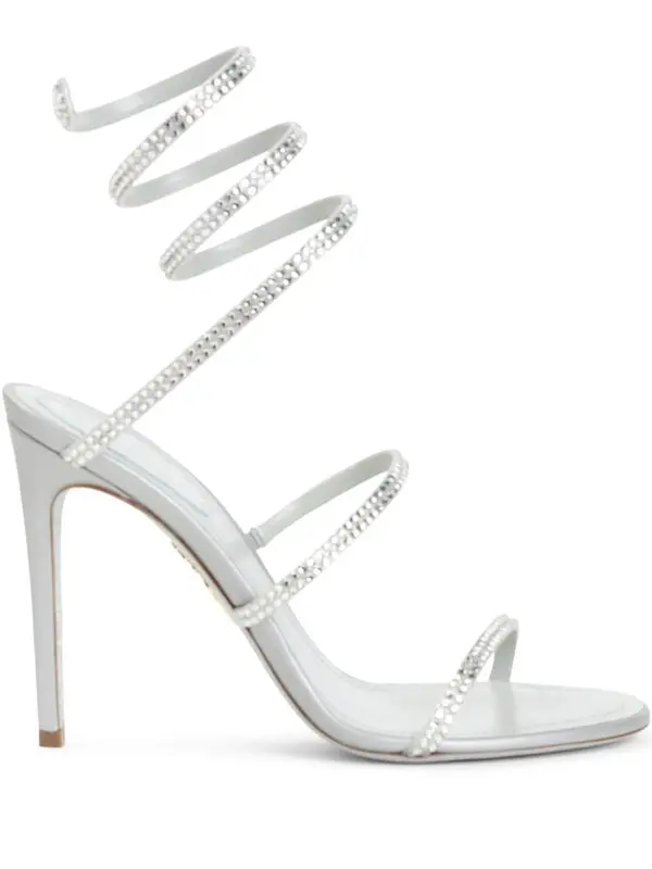 Rene Caovilla 105mm Cleo Satin Sandals