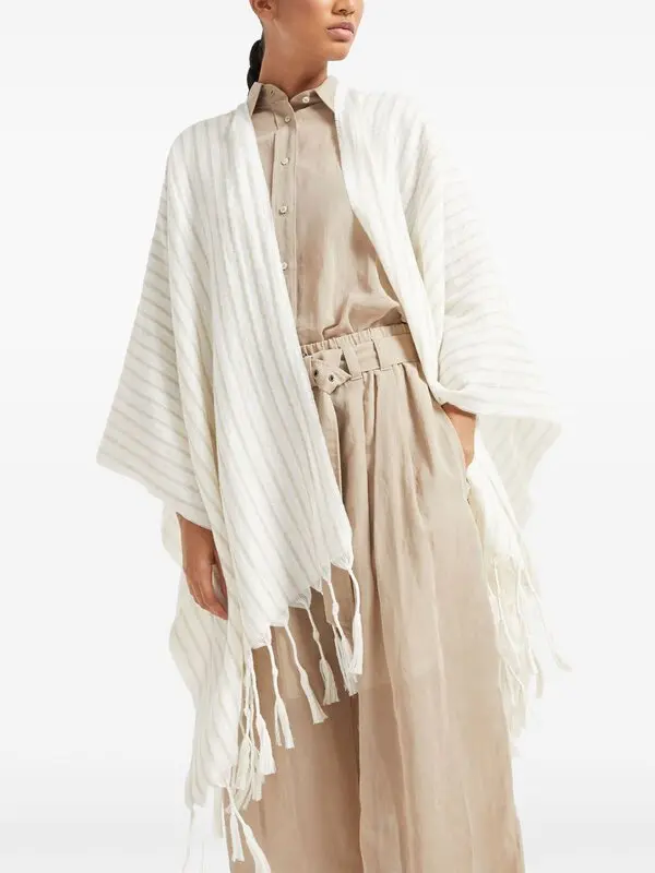 Brunello Cucinelli Striped Cape