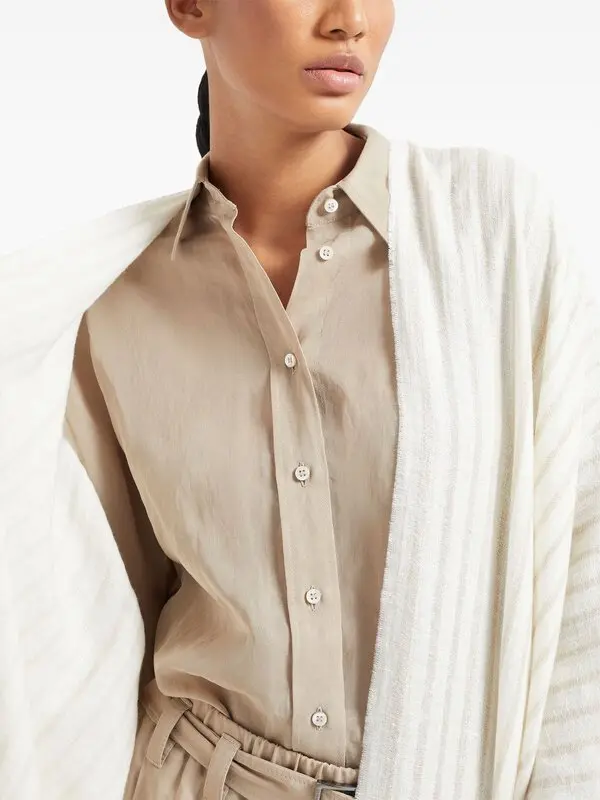 Brunello Cucinelli Striped Cape