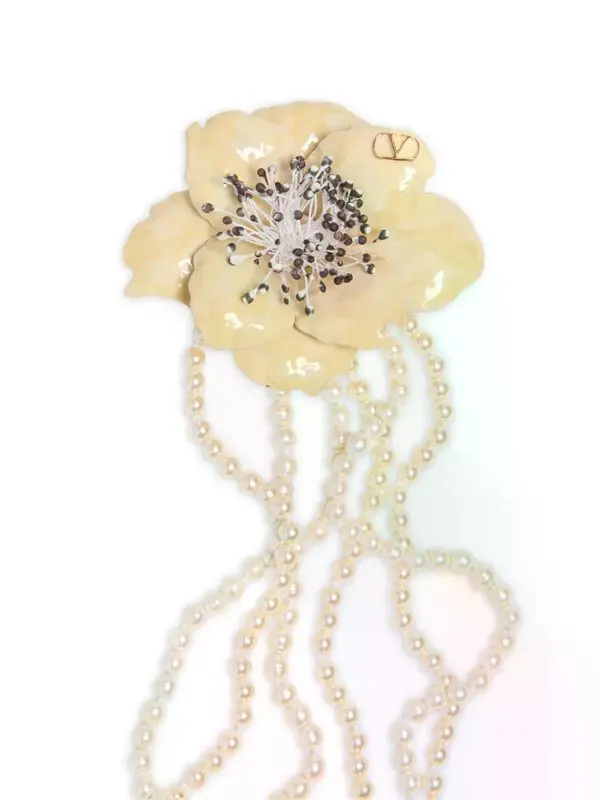 Valentino Garavani Fleur Lumineuse Necklace - Neutrals