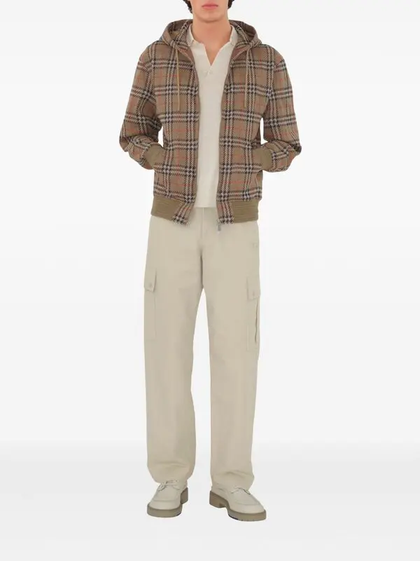 Burberry Vintage Check Zip-up Hoodie - Brown