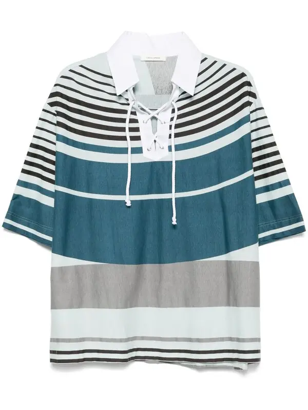 CRAIG GREEN Wave Polo Shirt - Blue
