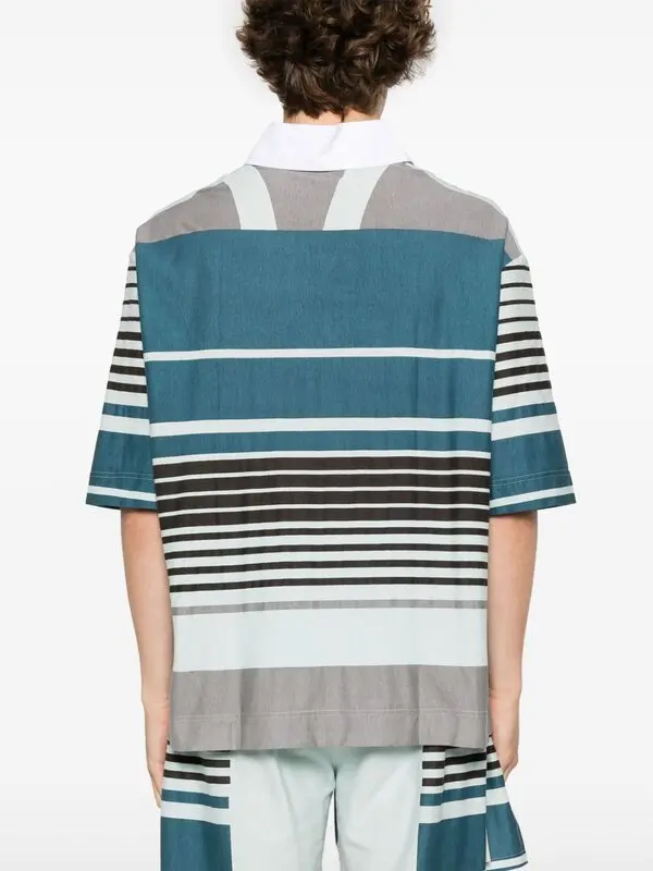 CRAIG GREEN Wave Polo Shirt - Blue
