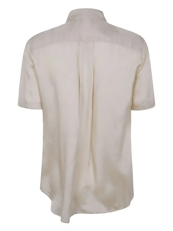 Aspesi Ruffle Short-sleeve Blouse