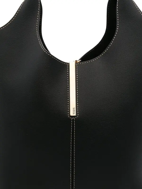 TOD'S Leather Tote Bag - Black