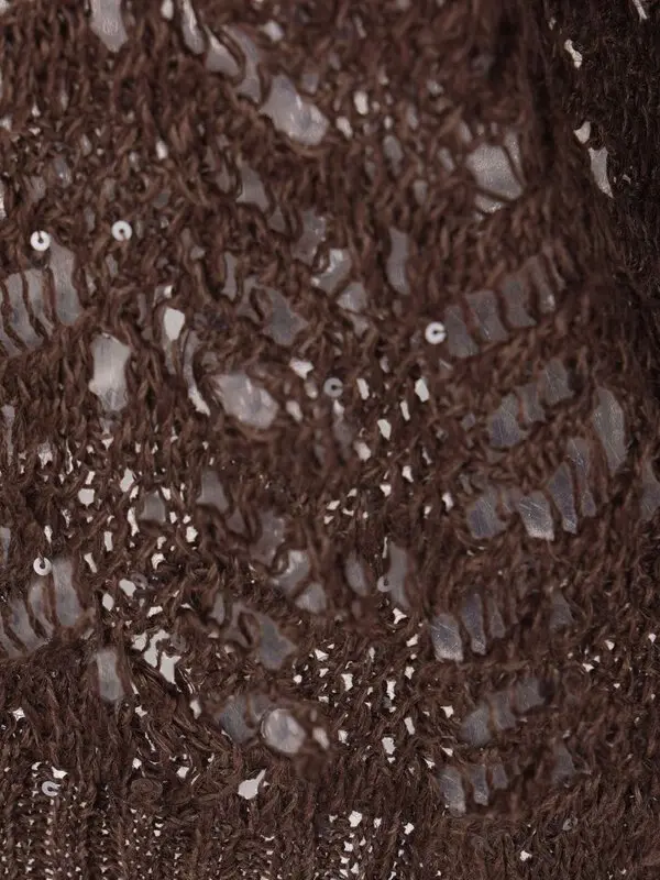 Brunello Cucinelli Sequin-embellished Sweater - Brown