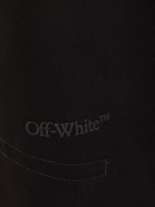 Off-White Logo Embroidered Cargo Shorts