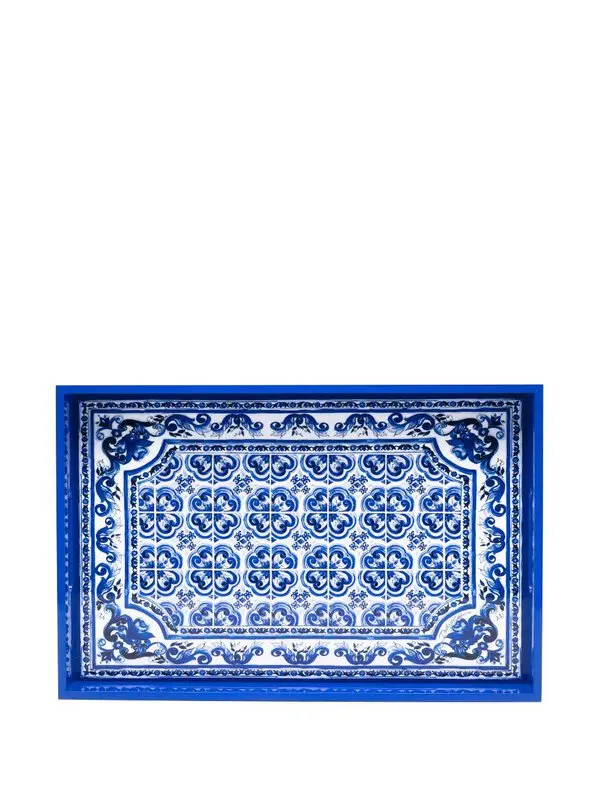 Dolce & Gabbana Logo-engraved Tray - Blue