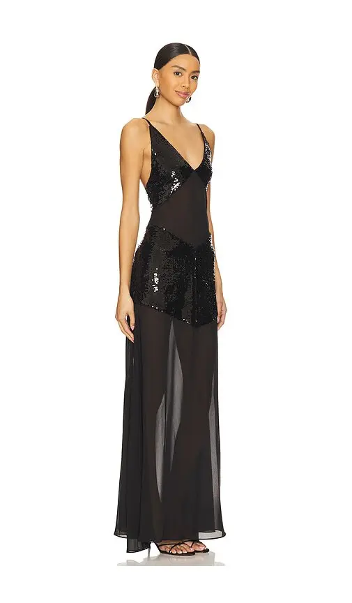 WeWoreWhat Sheer Panel Maxi Dress