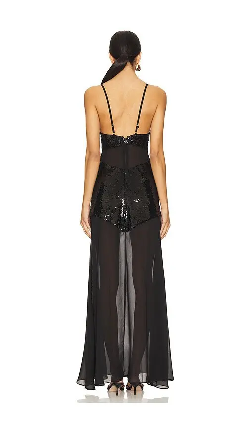 WeWoreWhat Sheer Panel Maxi Dress
