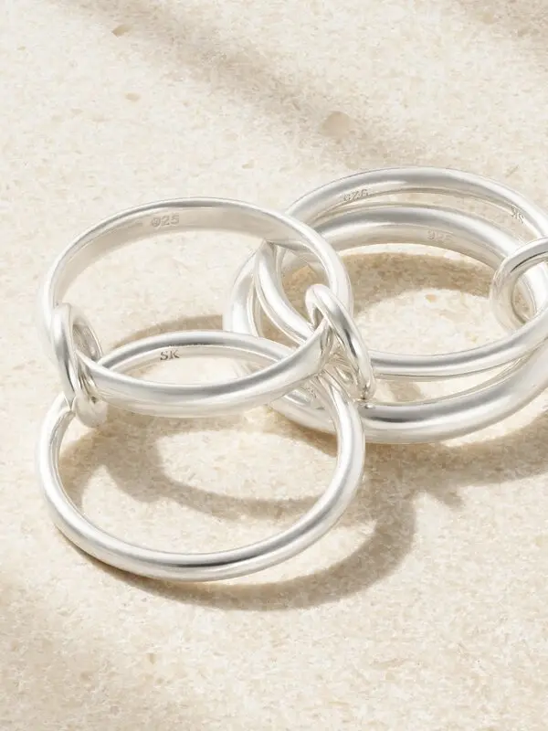 SPINELLI KILCOLLIN - Hyacinth Set Of Four Sterling Silver Rings