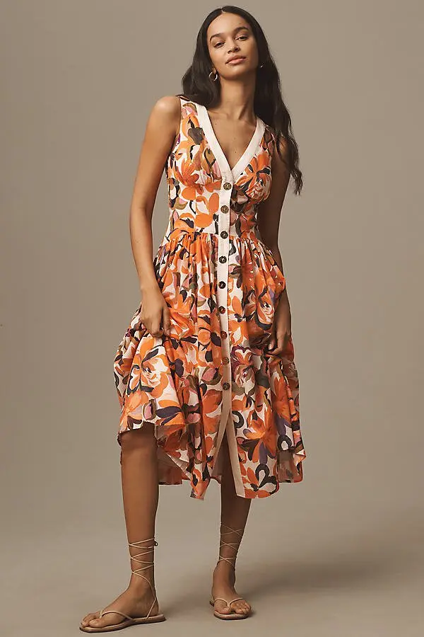 indi midi dress NWT Anthropologie Hutch Indy Midi Dress $297 SIZE 4 (6/8) Black A-line