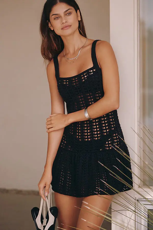 Anthropologie Sleeveless Knit Mini Dress