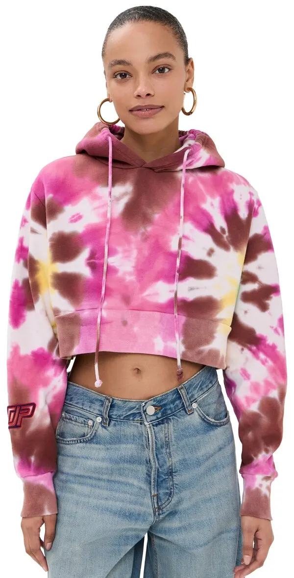 DANNIJOPRO Dannijo Nba Crop Hoodie - Pink Tie Dye